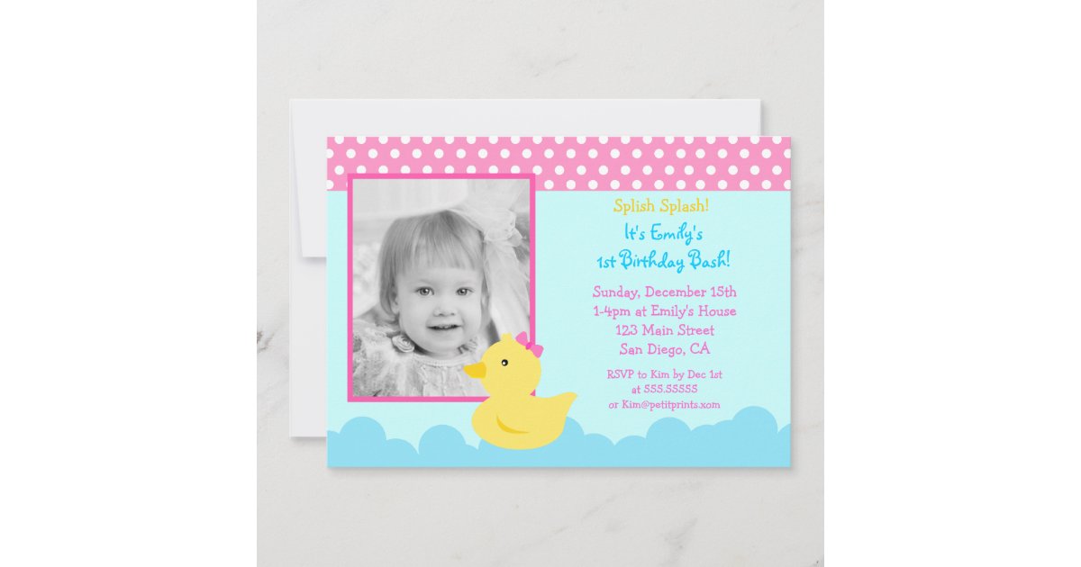 Duck Birthday Invitations | Zazzle