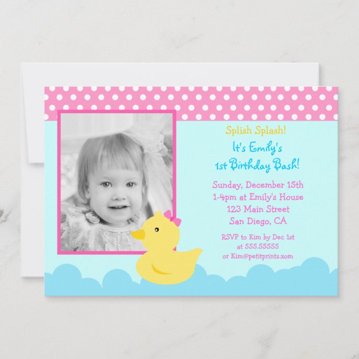 Duck Birthday Invitations | Zazzle.com