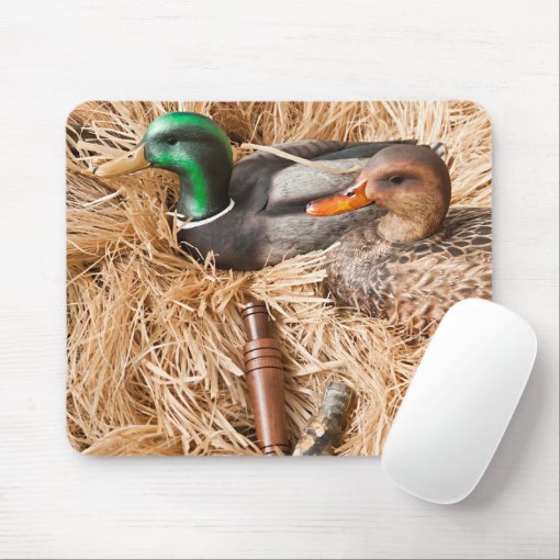 Duck Call Mallard Drake Hunting Hunters Mouse Pad | Zazzle