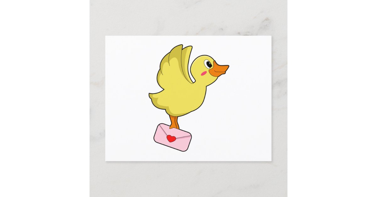 Duck Carrier pigeon Letter Postcard | Zazzle