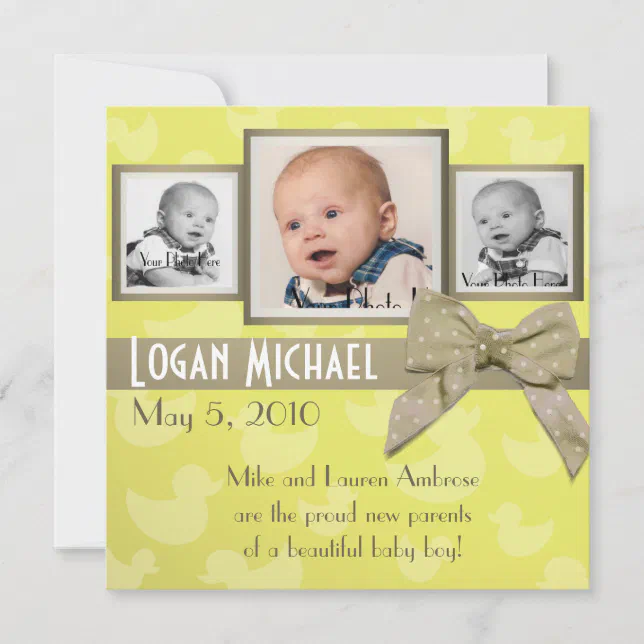 Duck Duck Cute Announcement | Zazzle