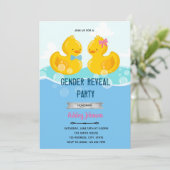 Duck gender reveal invitation | Zazzle