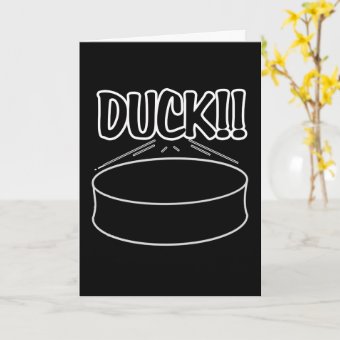 Duck! Get Well Soon Hockey Card | Zazzle
