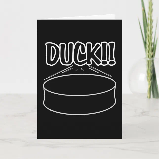 Duck!! Get Well Soon Hockey Card | Zazzle