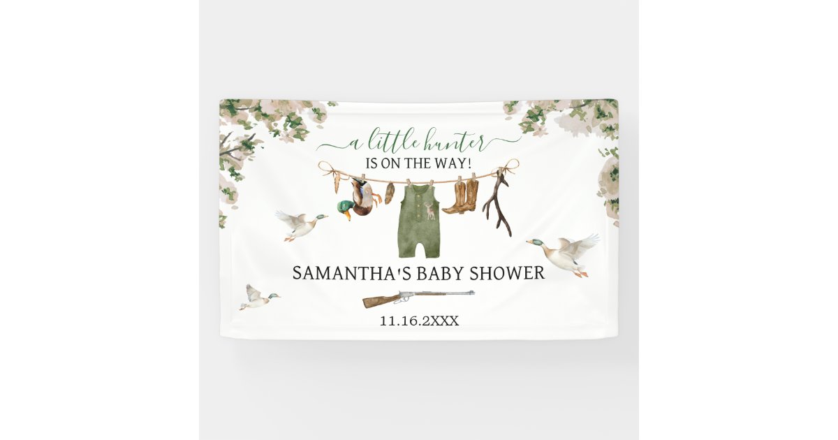 Duck Hunting Baby Shower Banner | Zazzle