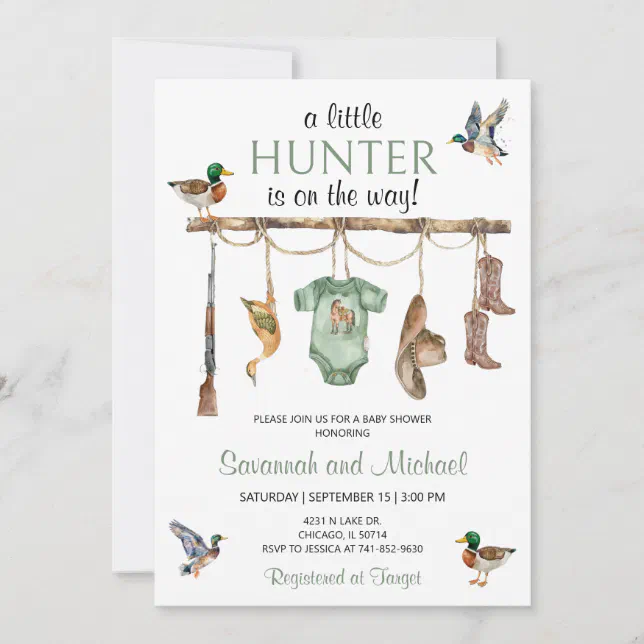 Duck Hunting Baby Shower Invitation | Zazzle