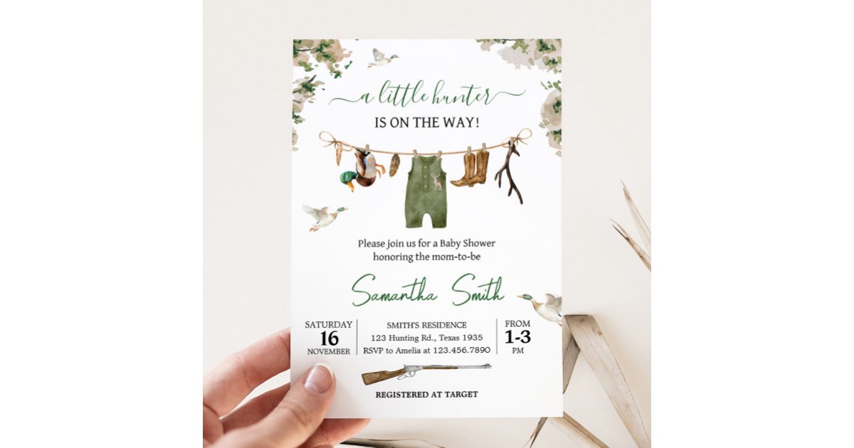 Duck Hunting Baby Shower Invitation | Zazzle