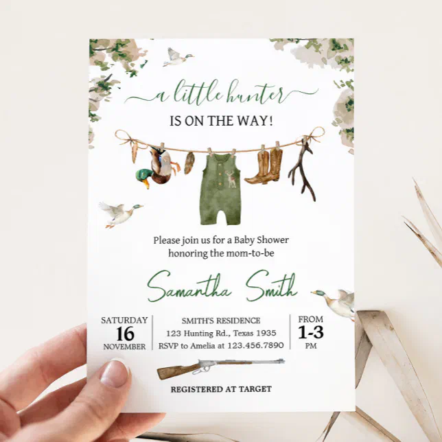 Duck Hunting Baby Shower Invitation | Zazzle