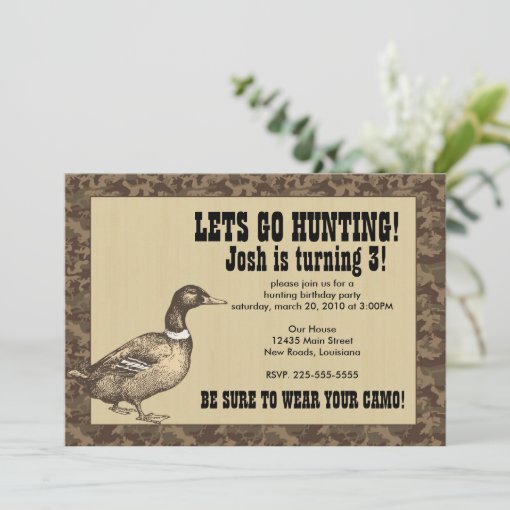 Duck Hunting Birthday Invitation | Zazzle
