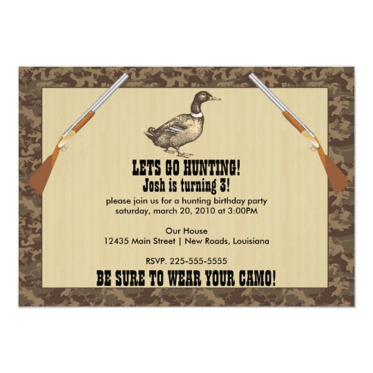 Duck Hunting Birthday Invitation | Zazzle.com