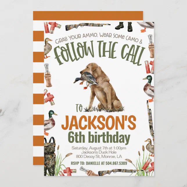Duck Hunting Birthday Invitation | Zazzle