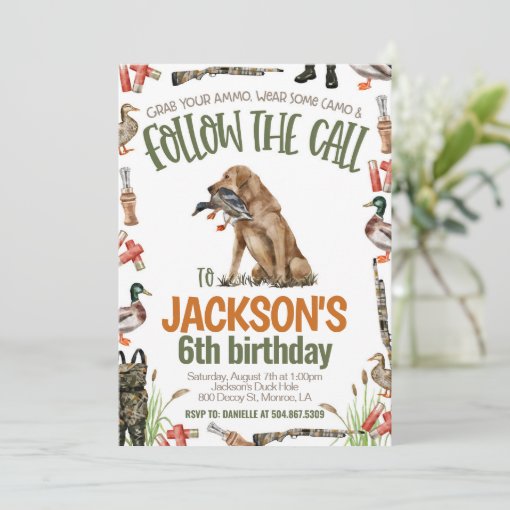 Duck Hunting Birthday Invitation | Zazzle