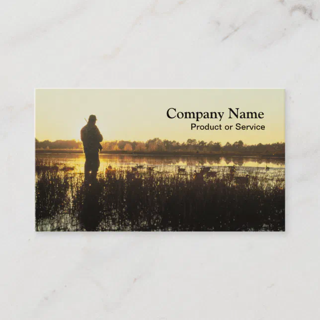 Duck hunting business card | Zazzle
