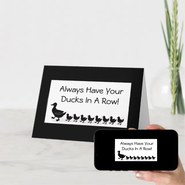 Duck In A Row-Customizable Card | Zazzle