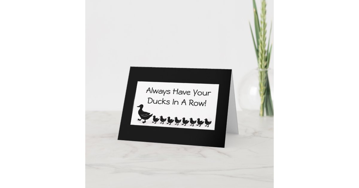 Duck In A Row-Customizable Card | Zazzle