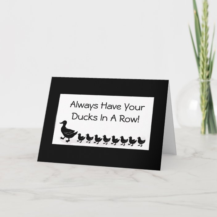 Duck In A Row-Customizable Card | Zazzle.com