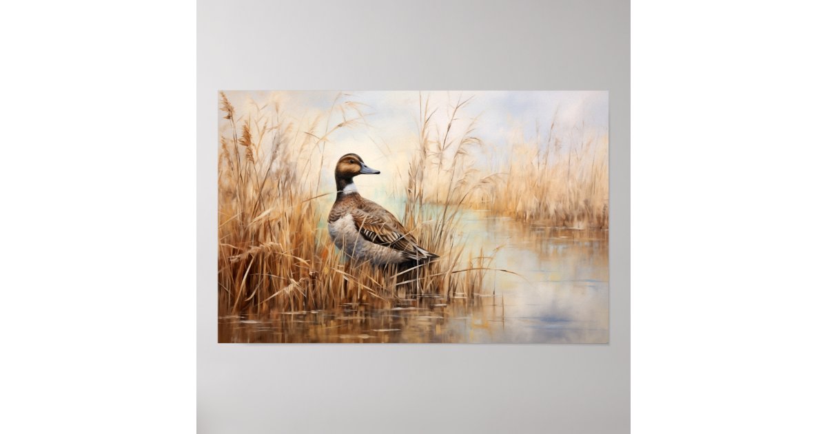 Duck in the Marsh Poster | Zazzle