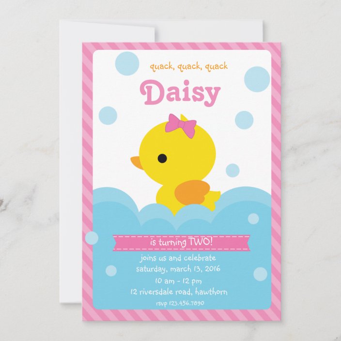 Duck Invitation / Rubber Duck Invitation | Zazzle