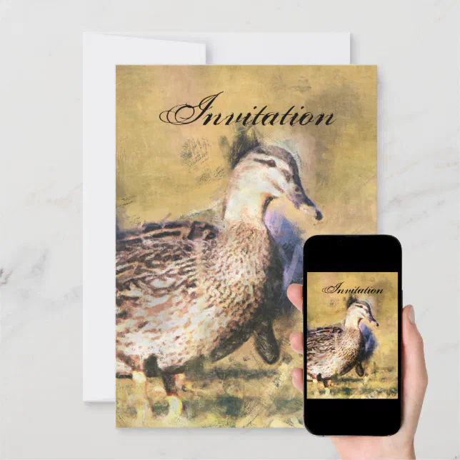 Duck Party Announcement Invitation | Zazzle