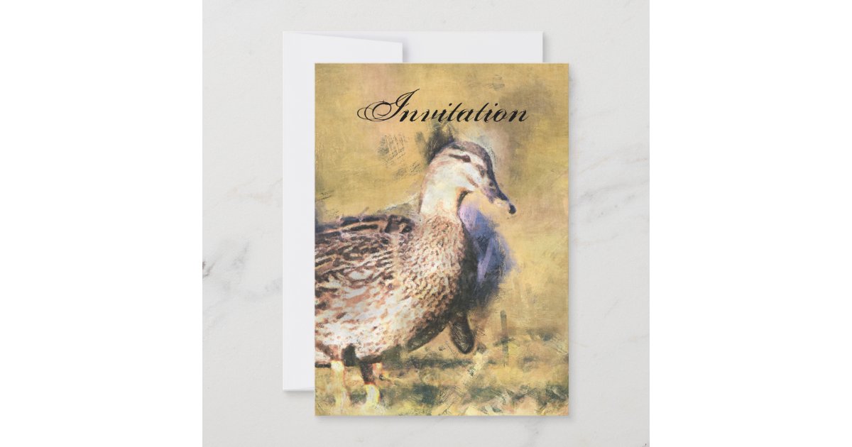 Duck Party Announcement Invitation | Zazzle