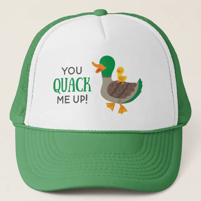 duck pun You quack me up joke Trucker Hat | Zazzle
