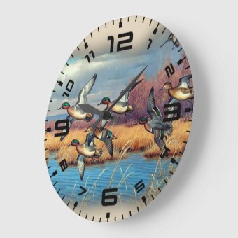 Duck Season Large Clock | Zazzle