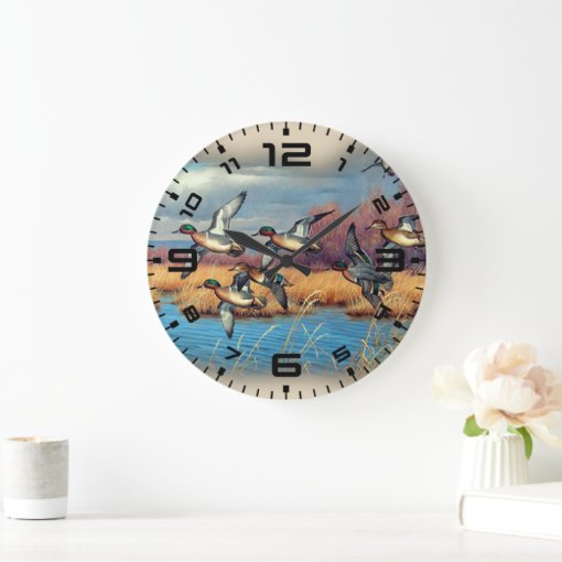 Duck Season Large Clock | Zazzle