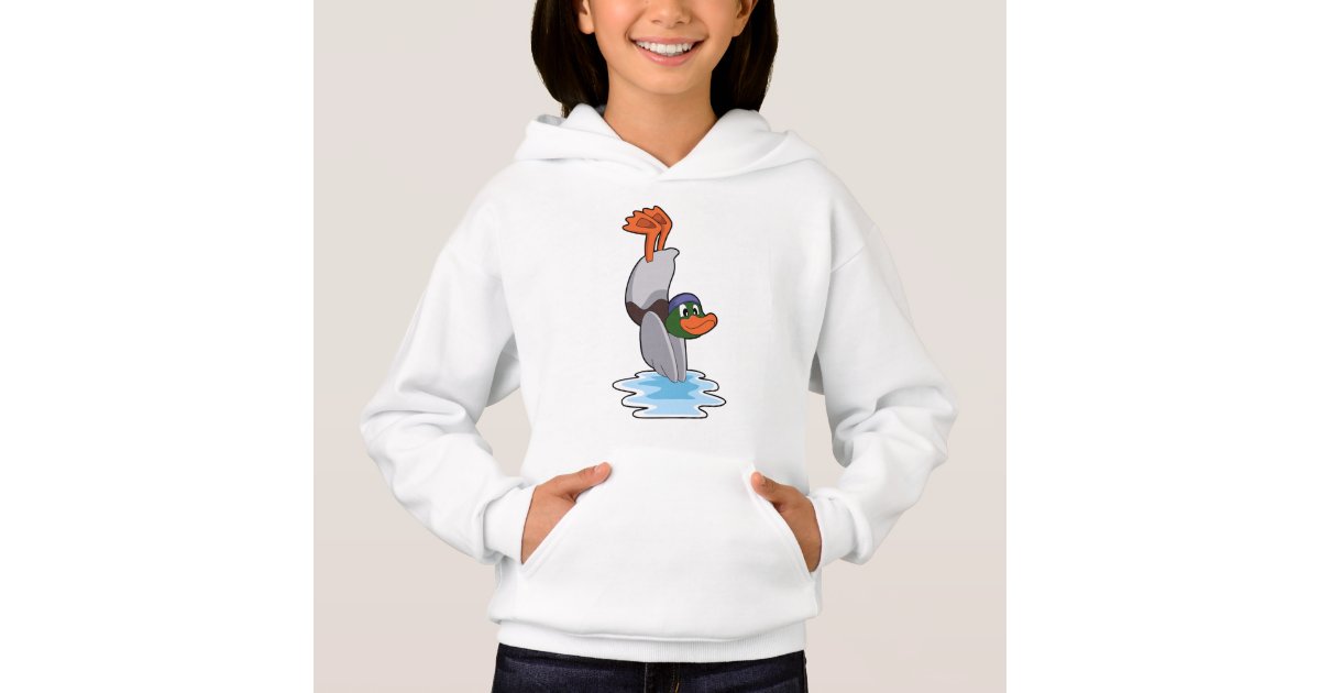 Duck with Handstand in Water.PNG Hoodie | Zazzle