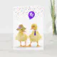 Duckling Couple With 101st Birthday Balloon Card | Zazzle