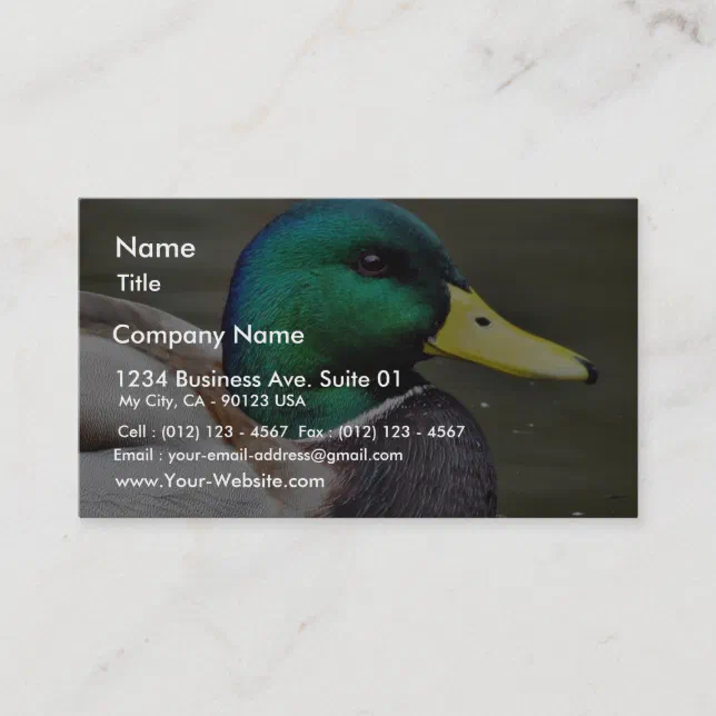 Ducks Bills Business Card | Zazzle