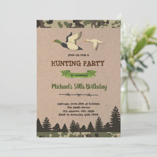 Ducks hunting invitation | Zazzle