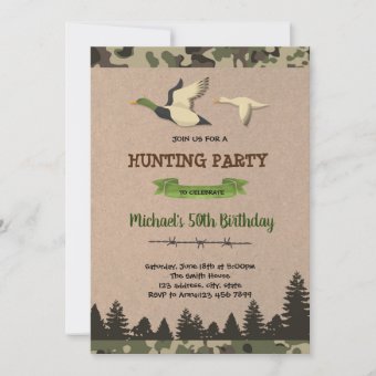 Ducks hunting invitation | Zazzle