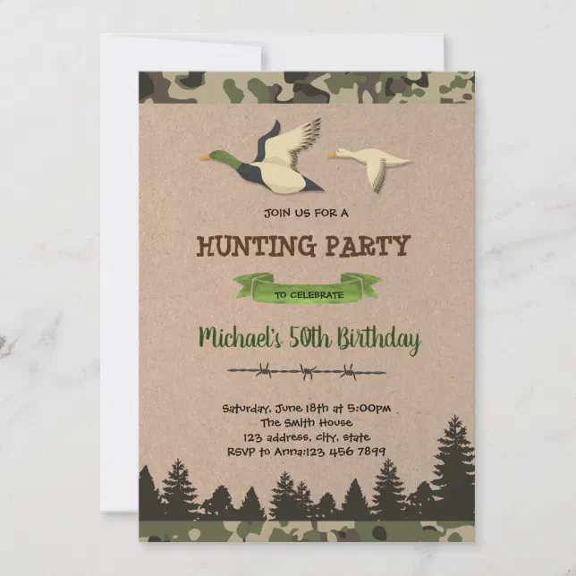 Ducks hunting invitation | Zazzle