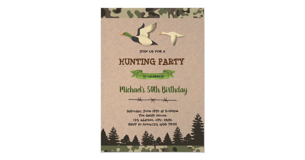 Ducks hunting invitation | Zazzle.com