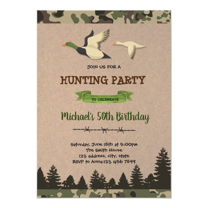 Ducks hunting invitation | Zazzle.com
