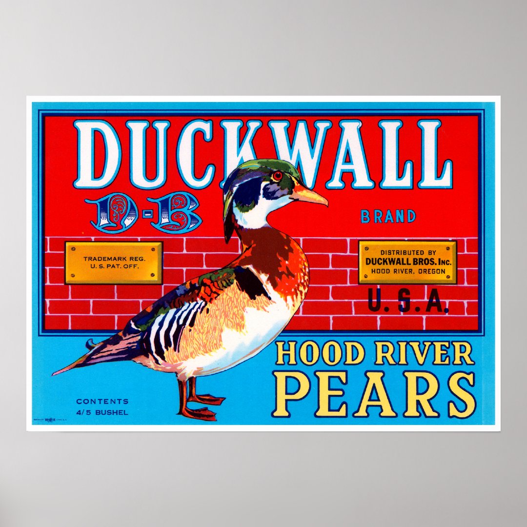 Duckwall Hood River Pears Poster | Zazzle