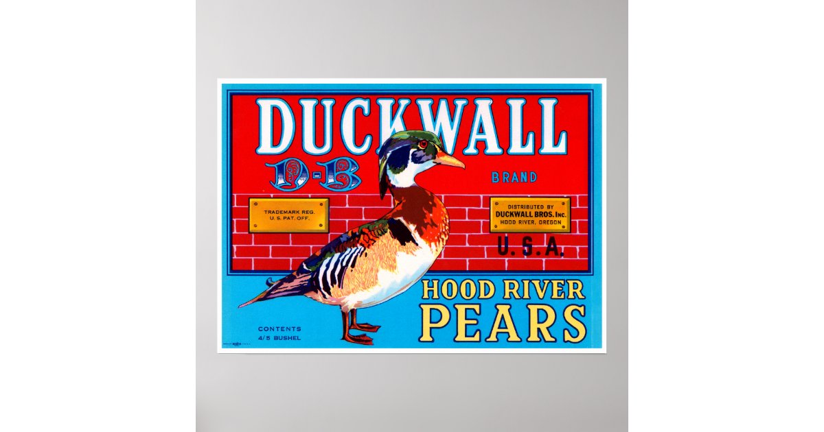 Duckwall Hood River Pears Poster | Zazzle