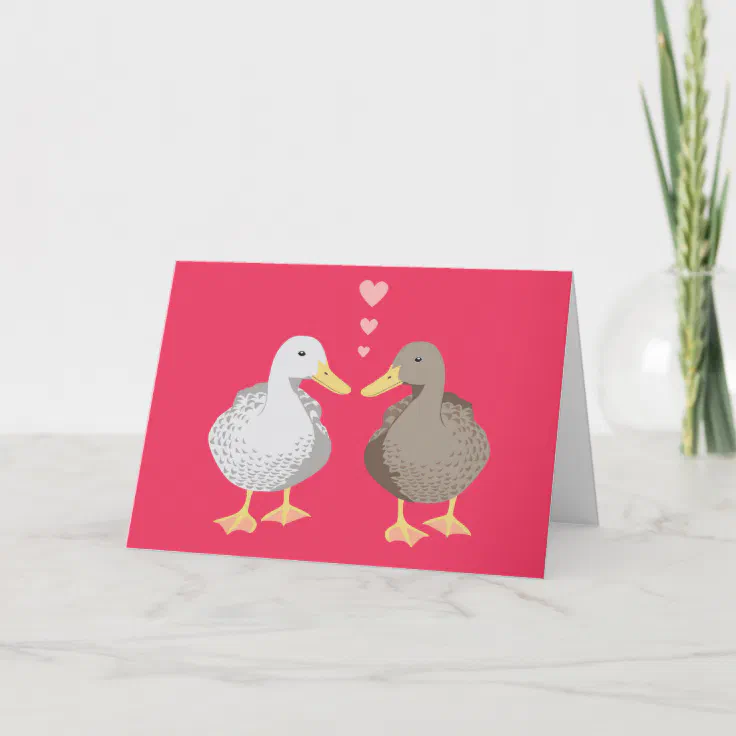 Ducky Love Valentine's Card | Zazzle