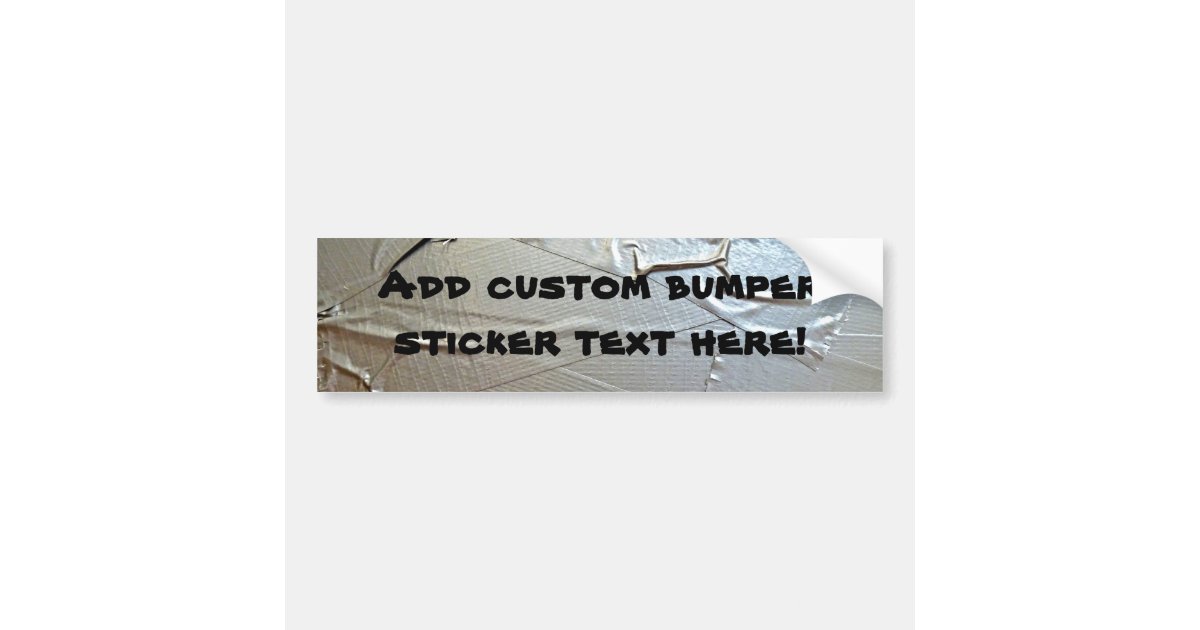 Duct Tape Look Bumper Sticker | Zazzle