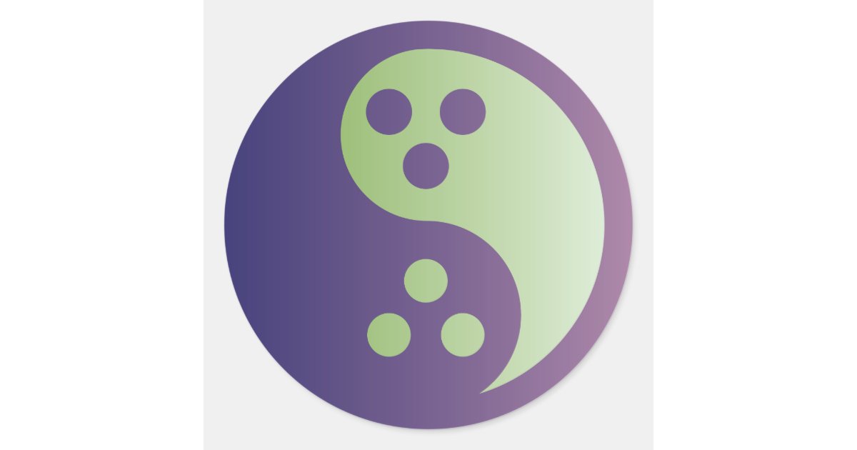 Dudeism Yin Yang Sticker (large circle) | Zazzle