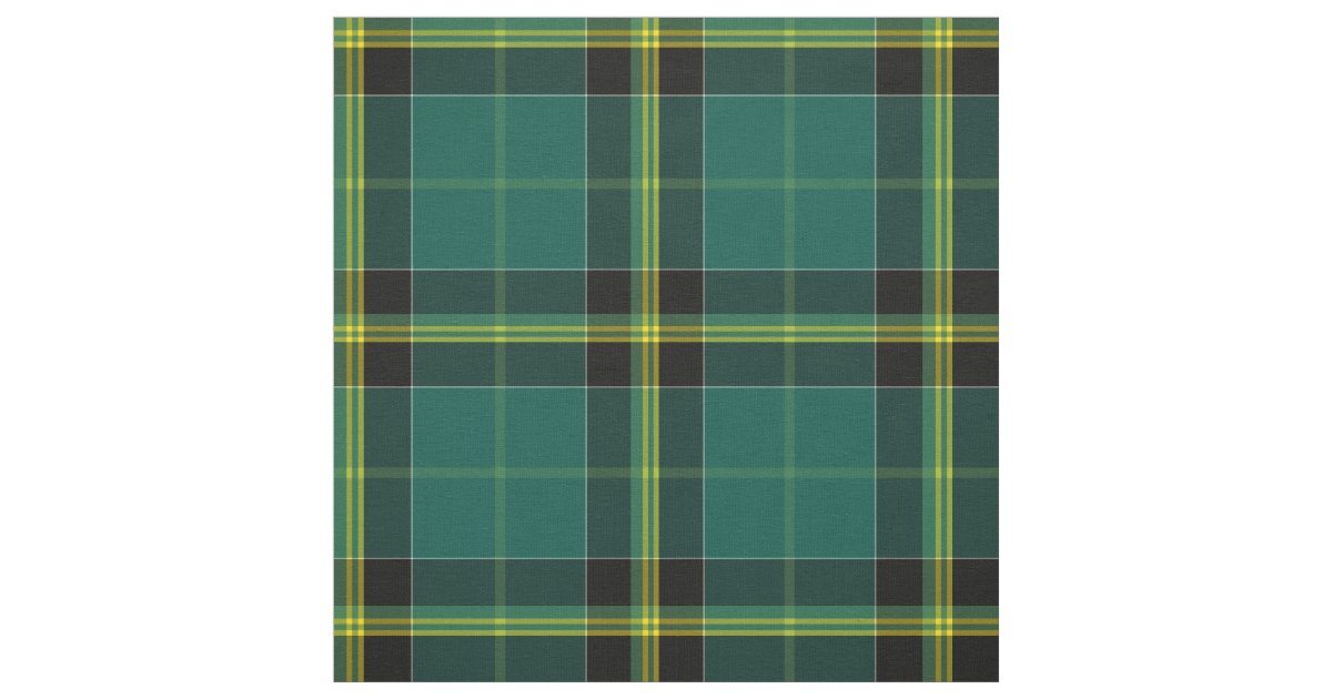 Duffy Tartan Pattern Green Irish Plaid Fabric | Zazzle