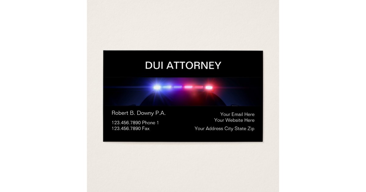 DUI Attorney Business Cards | Zazzle.com