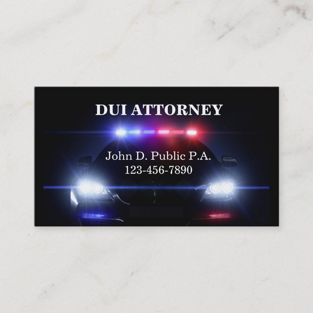 DUI Attorney Business Cards | Zazzle