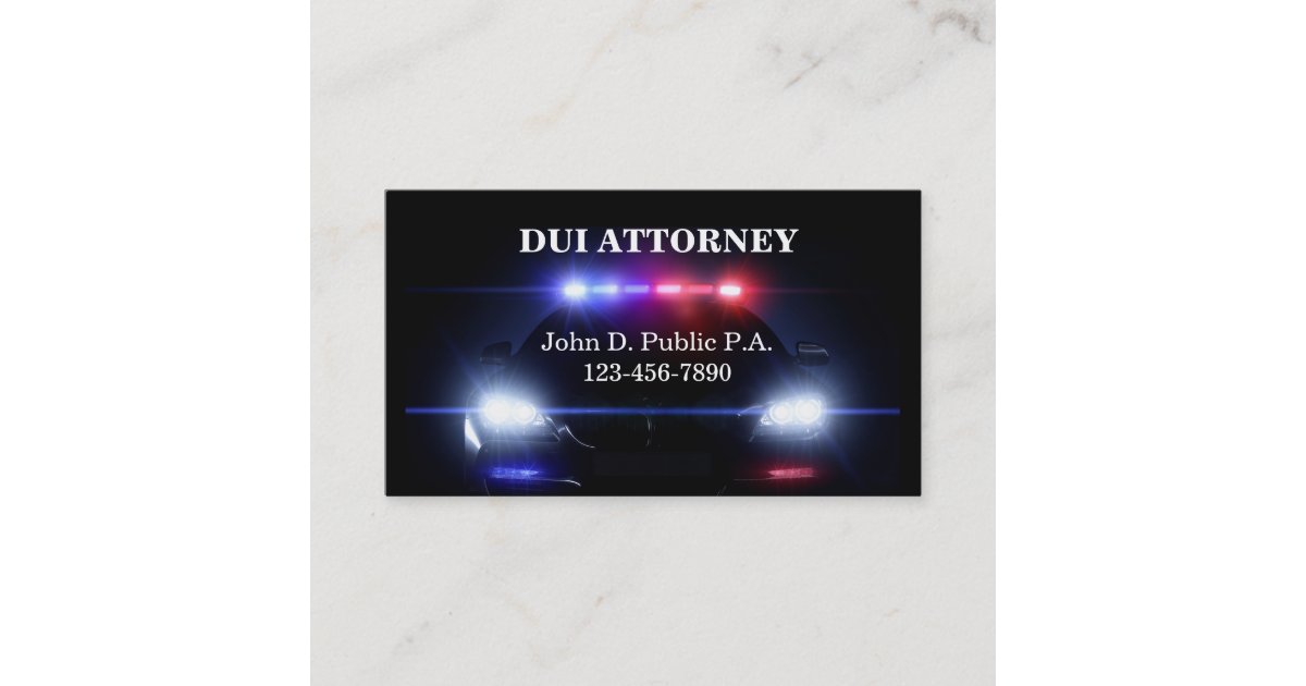 DUI Attorney Business Cards | Zazzle