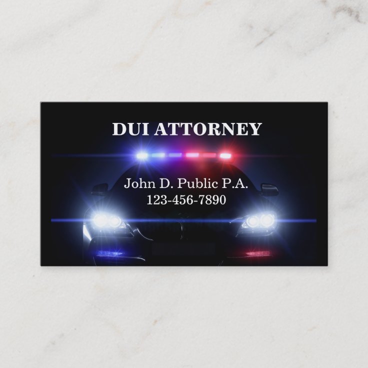 DUI Attorney Business Cards | Zazzle
