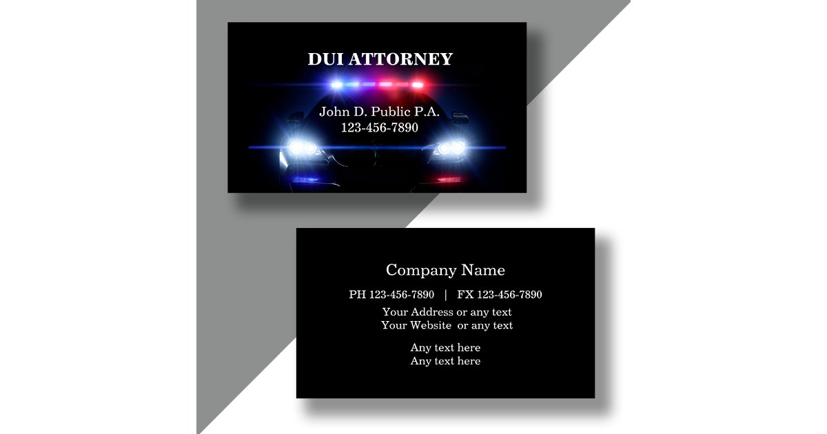 DUI Attorney Business Cards | Zazzle