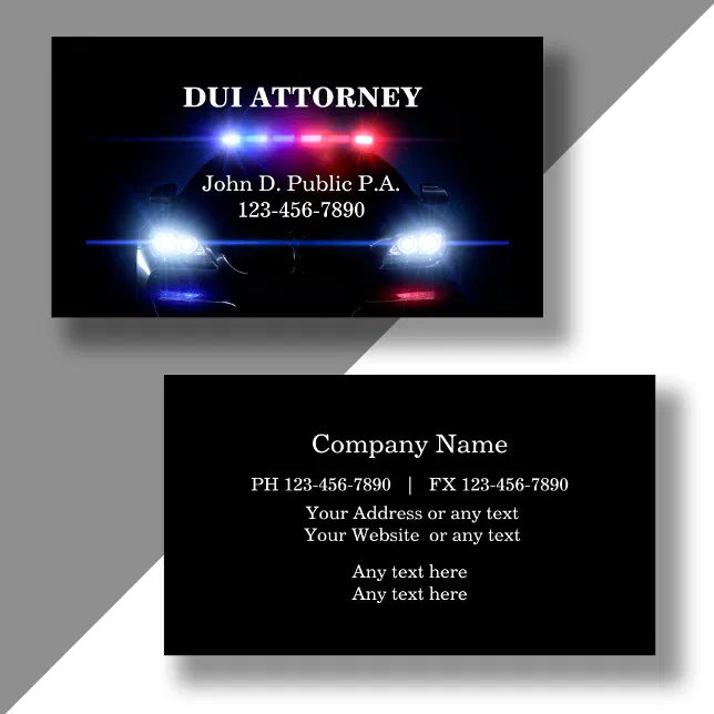DUI Attorney Business Cards | Zazzle