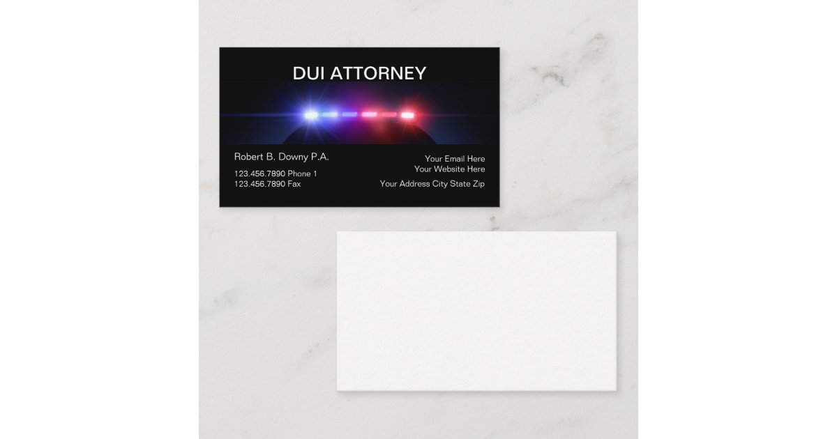 DUI Attorney Business Cards | Zazzle