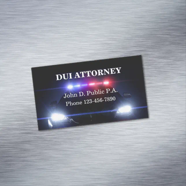DUI Attorney Defense Lawyer Business Card Magnet | Zazzle
