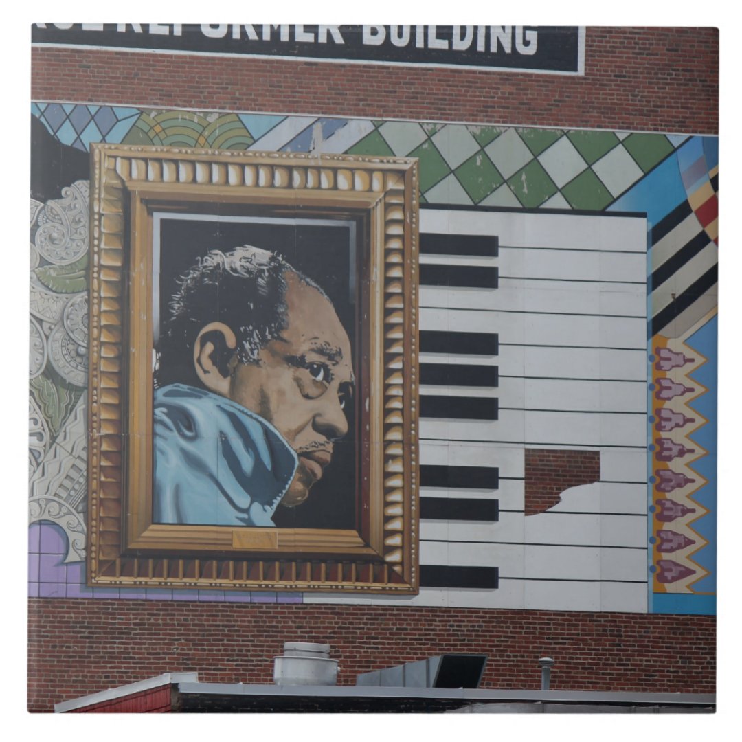 Duke Ellington Wall Mural, iconic DC landmark Ceramic Tile | Zazzle